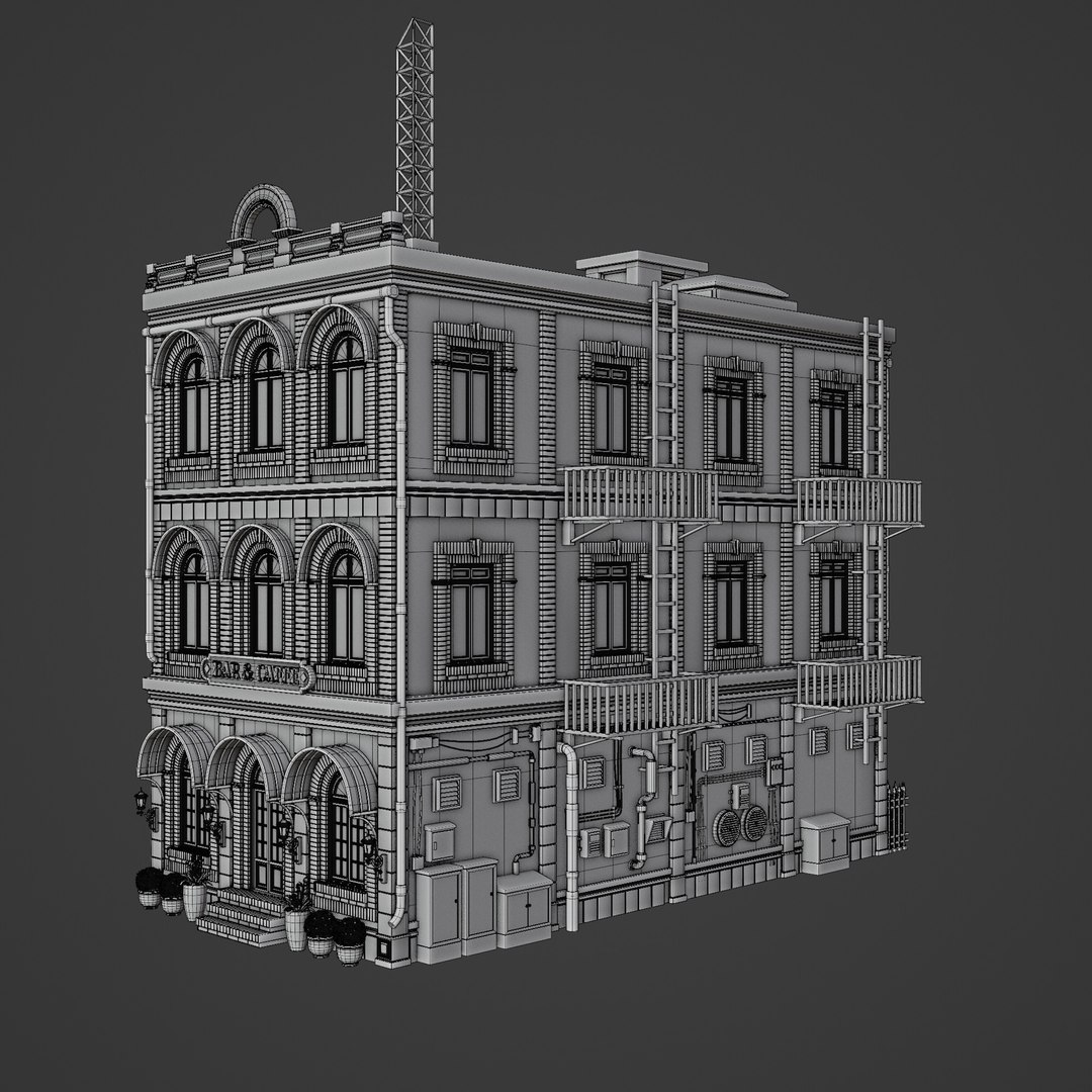 URBAN OLD BUILDING HORROR 4 3D - TurboSquid 2220577