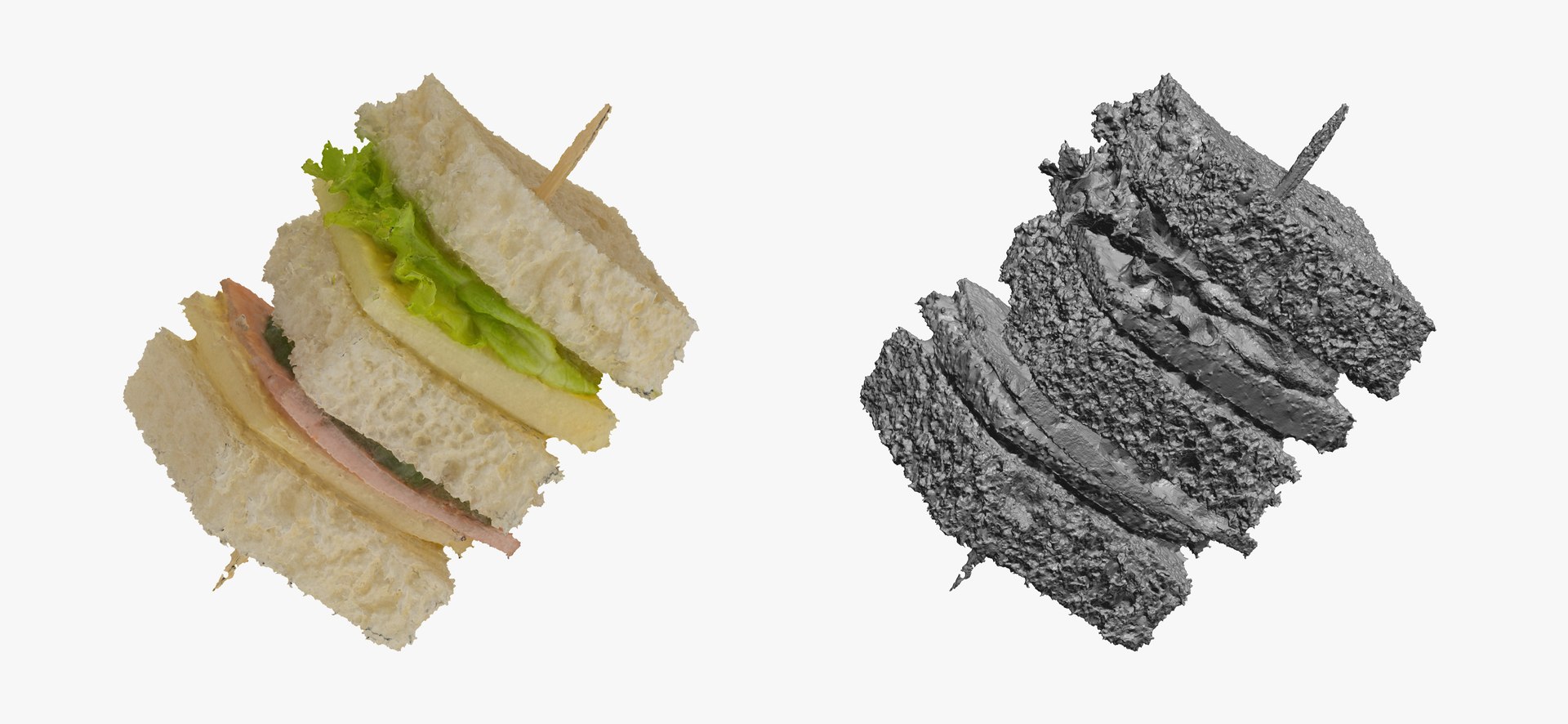 Double Mini Ham Sandwich 01 RAW Scan 3D Model - TurboSquid 1957003