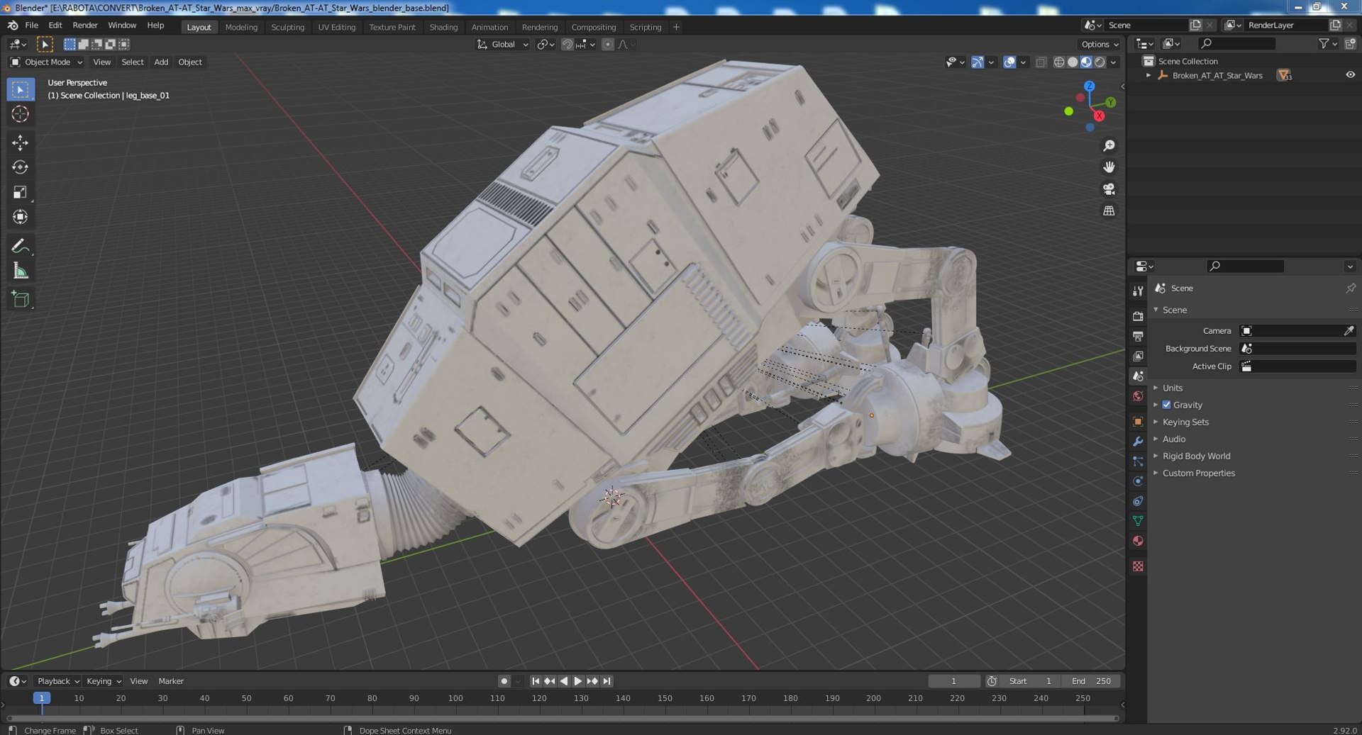 3D Broken AT-AT Star Wars - TurboSquid 2111798
