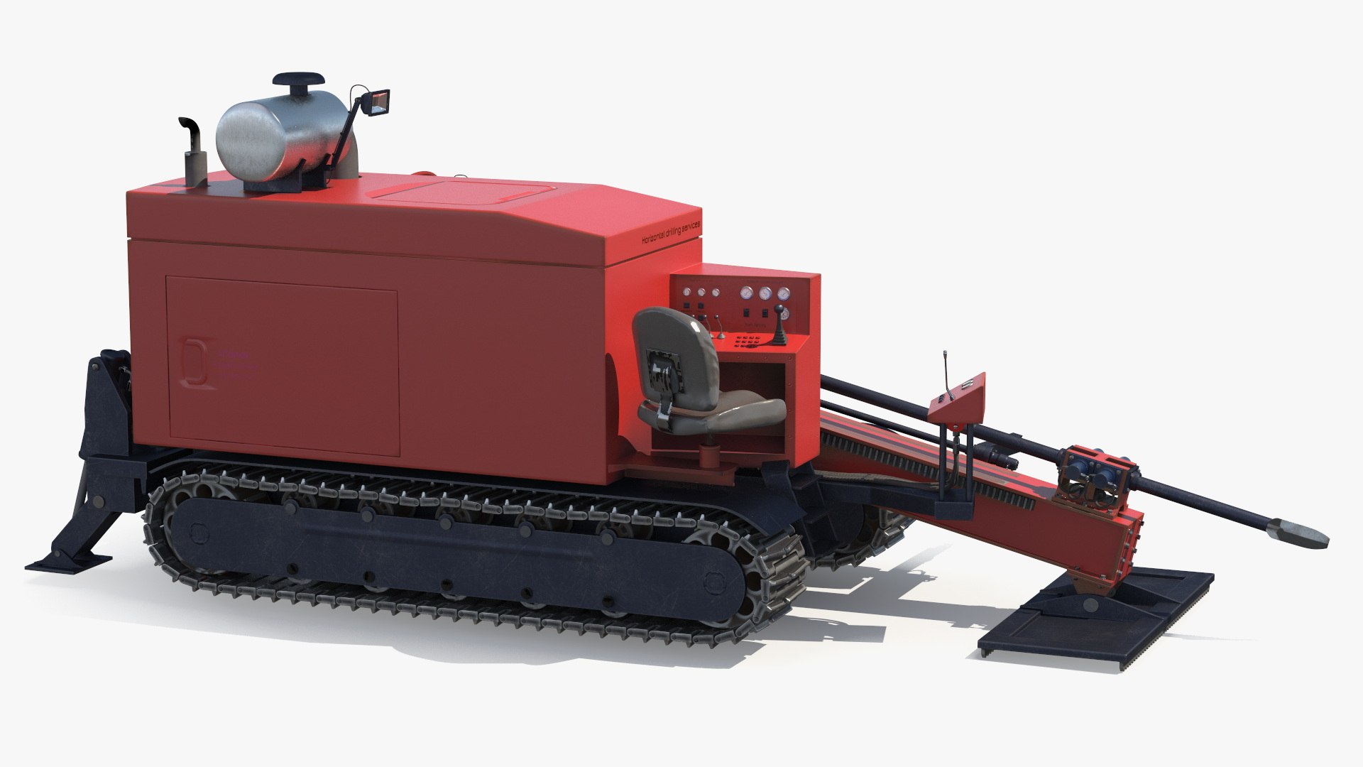Horizontal Drilling Rig Red Rigged 3D Model - TurboSquid 2302408