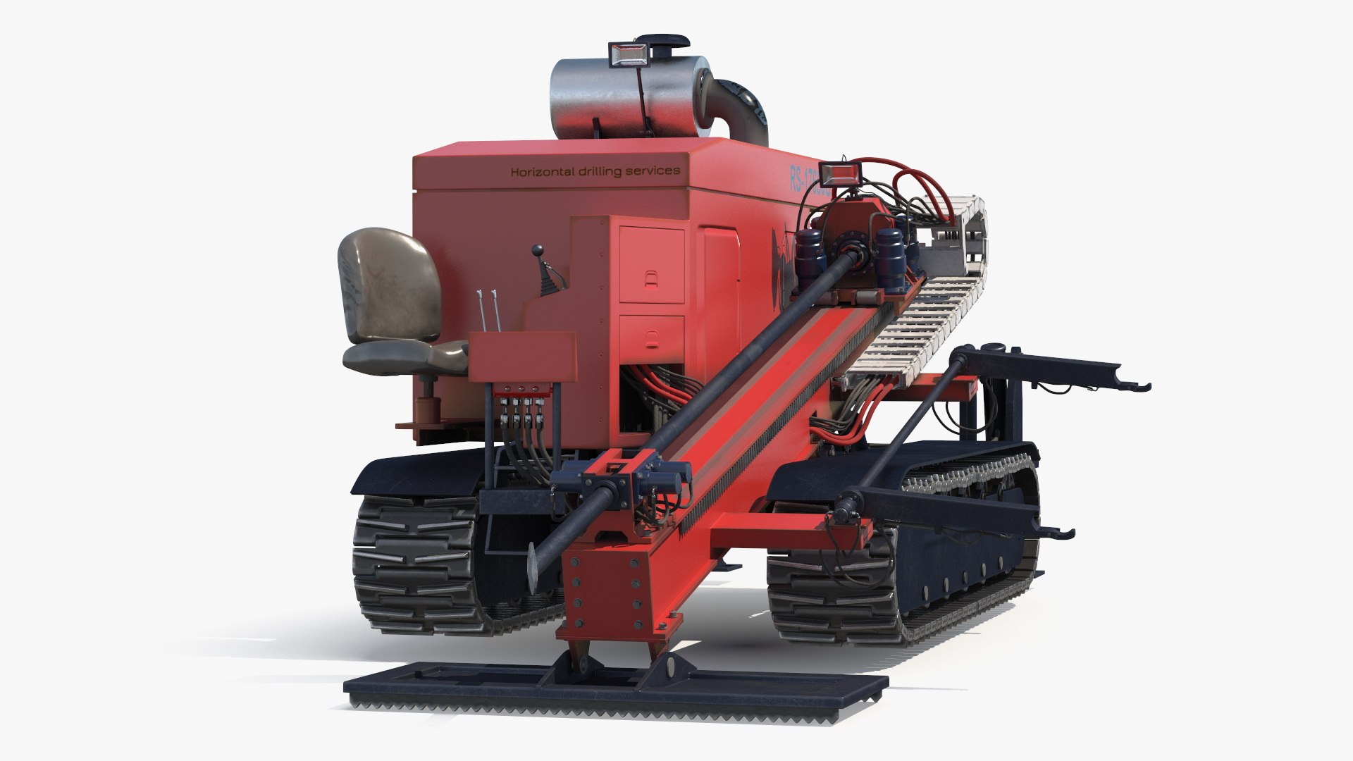 Horizontal Drilling Rig Red Rigged 3D Model - TurboSquid 2302408