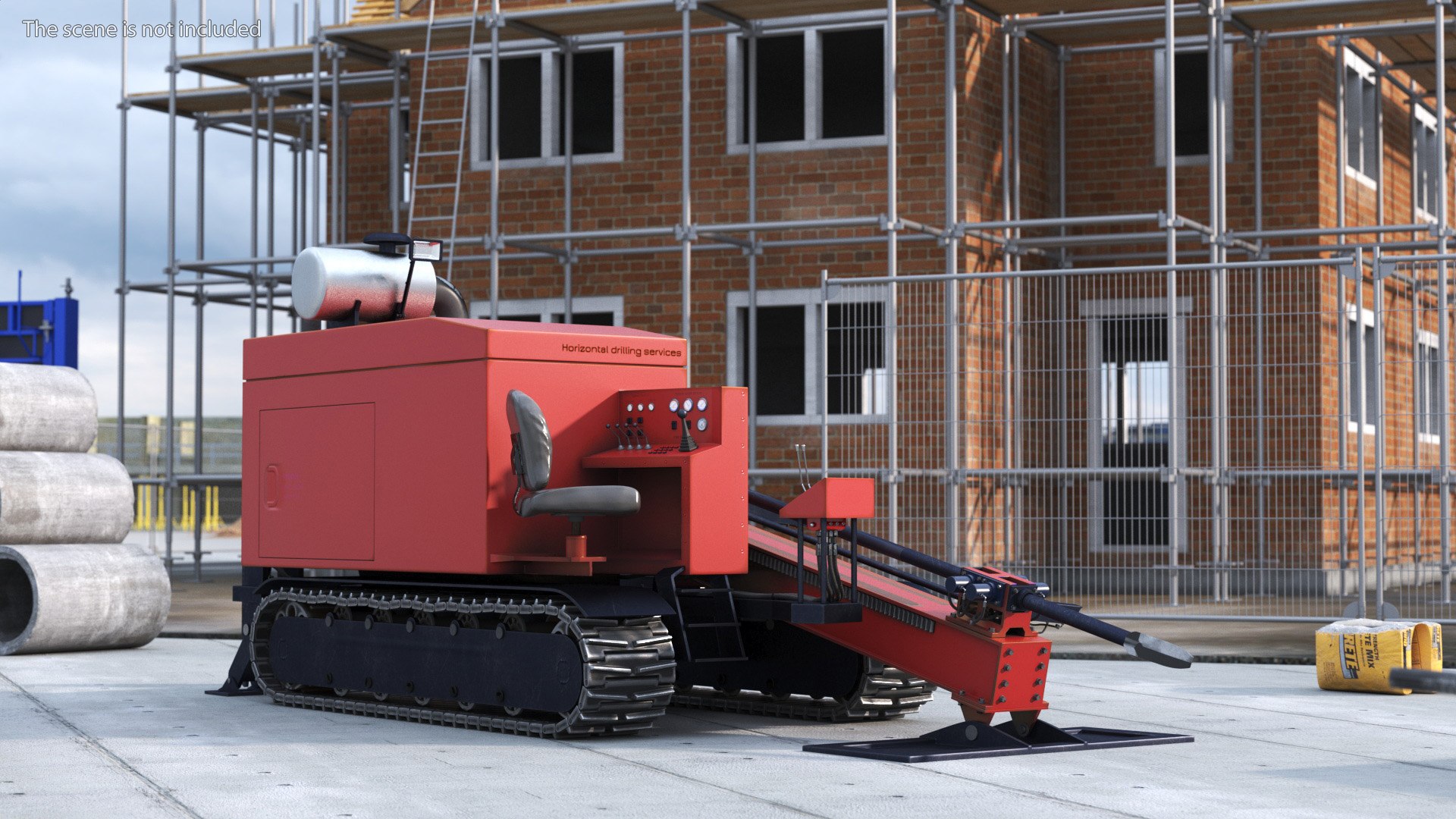 Horizontal Drilling Rig Red Rigged 3D Model - TurboSquid 2302408