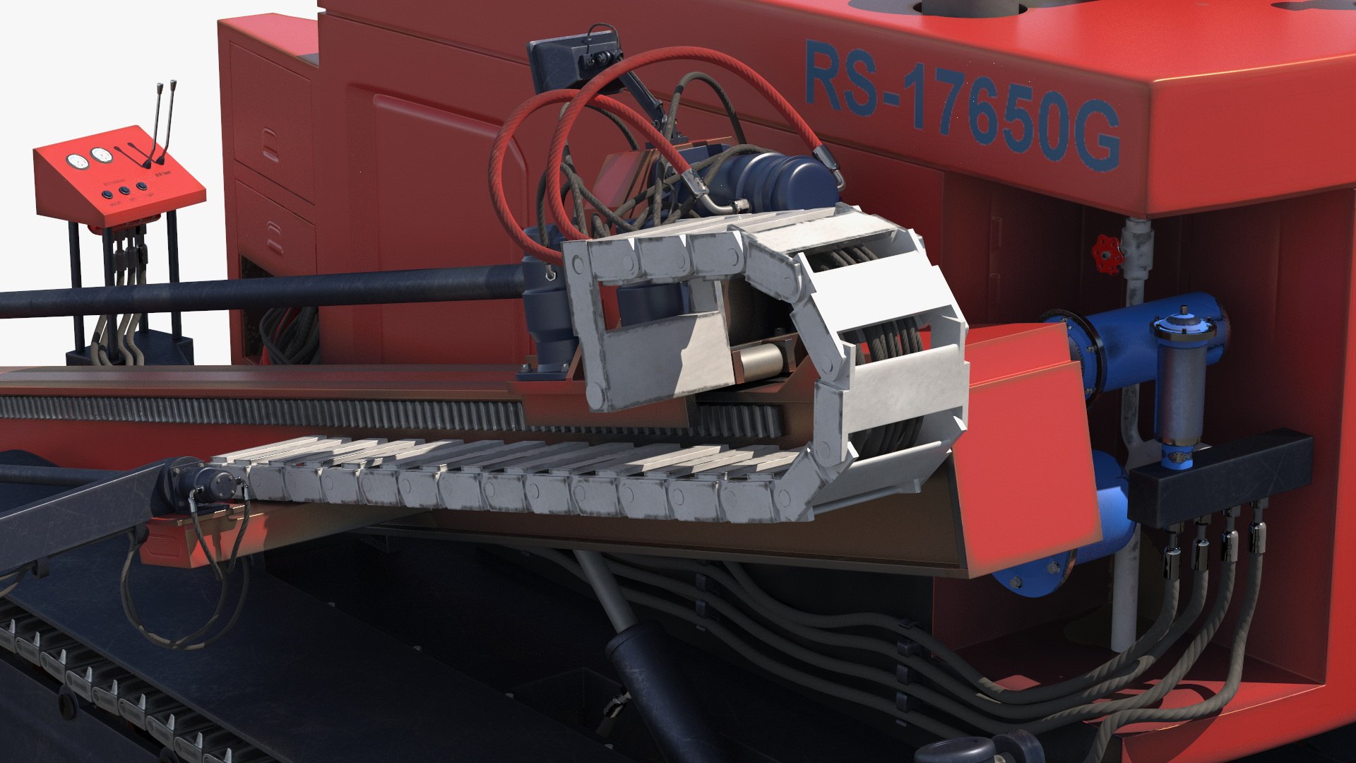 Horizontal Drilling Rig Red Rigged 3D Model - TurboSquid 2302408