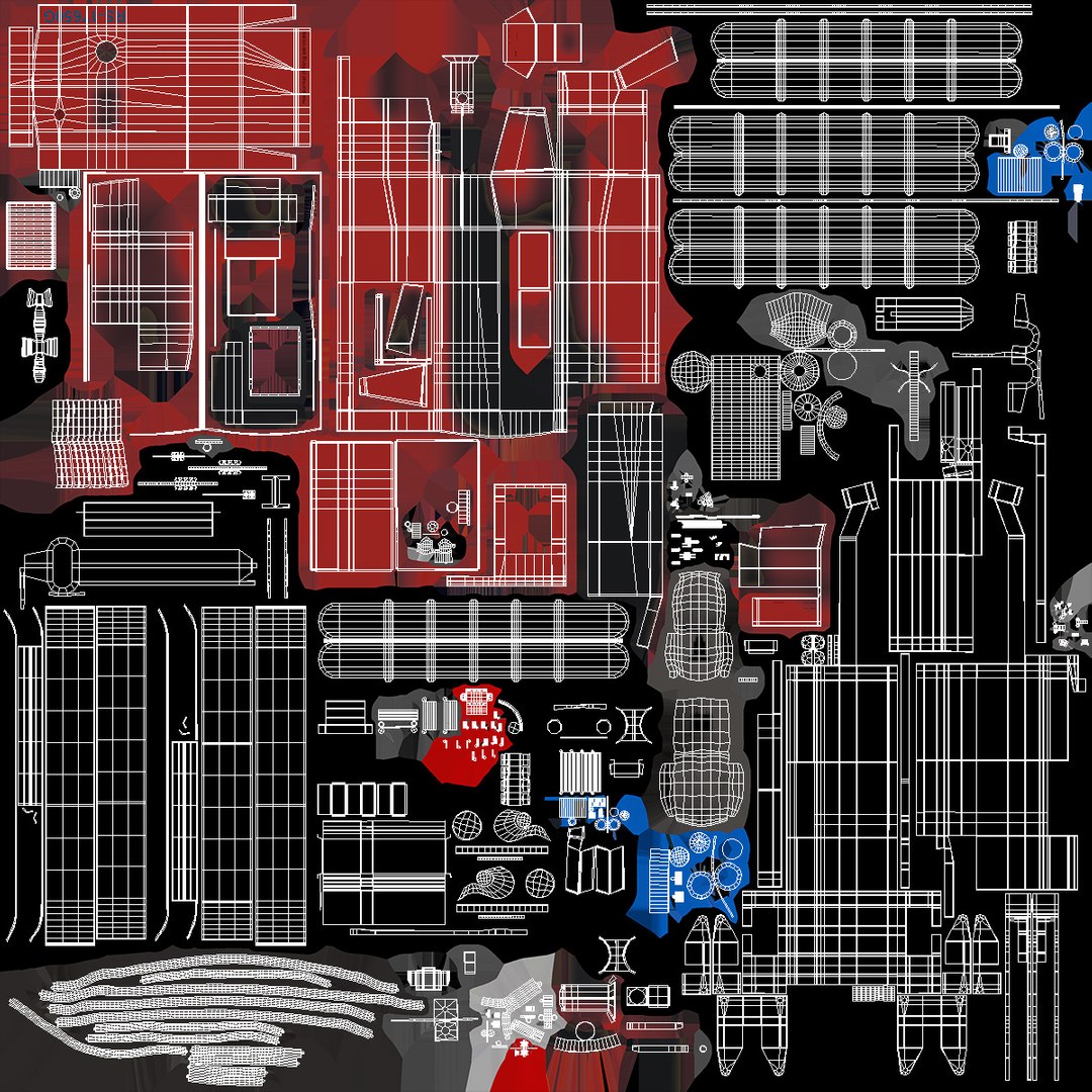 Horizontal Drilling Rig Red Rigged 3D Model - TurboSquid 2302408