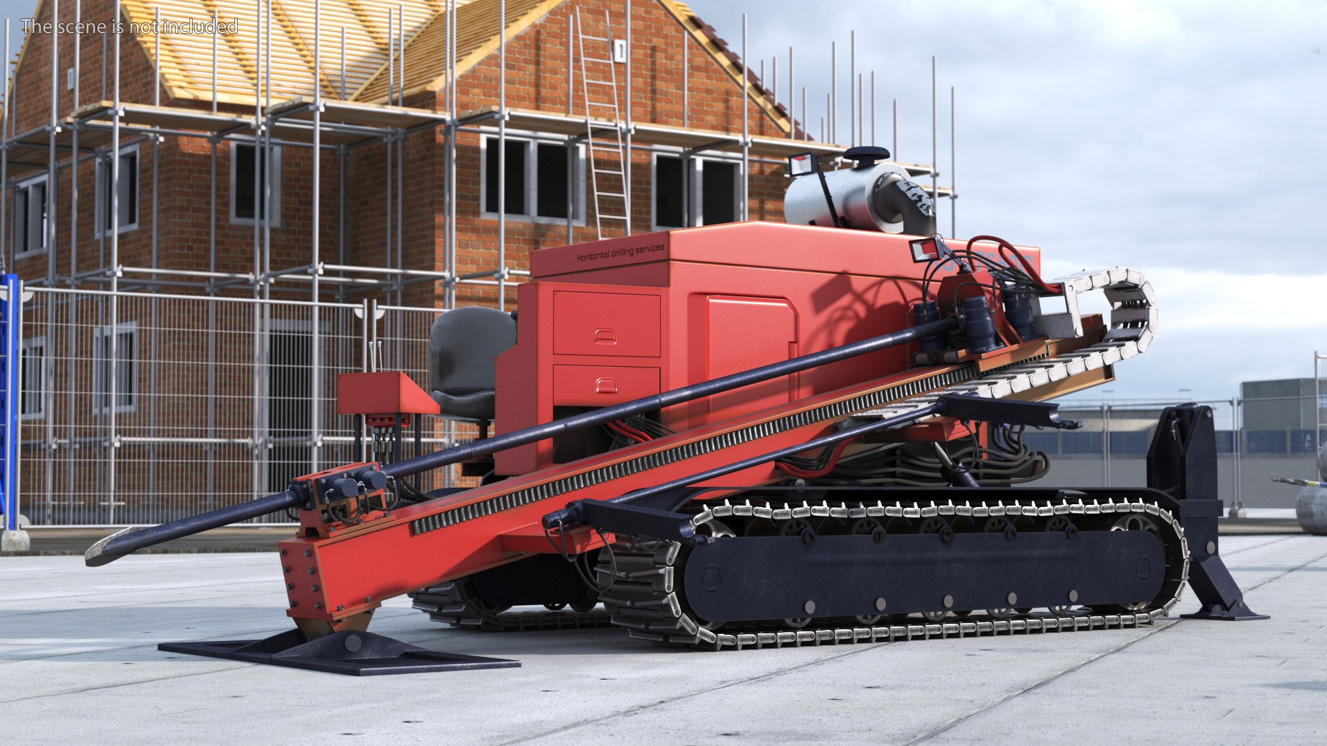 Horizontal Drilling Rig Red Rigged 3D Model - TurboSquid 2302408