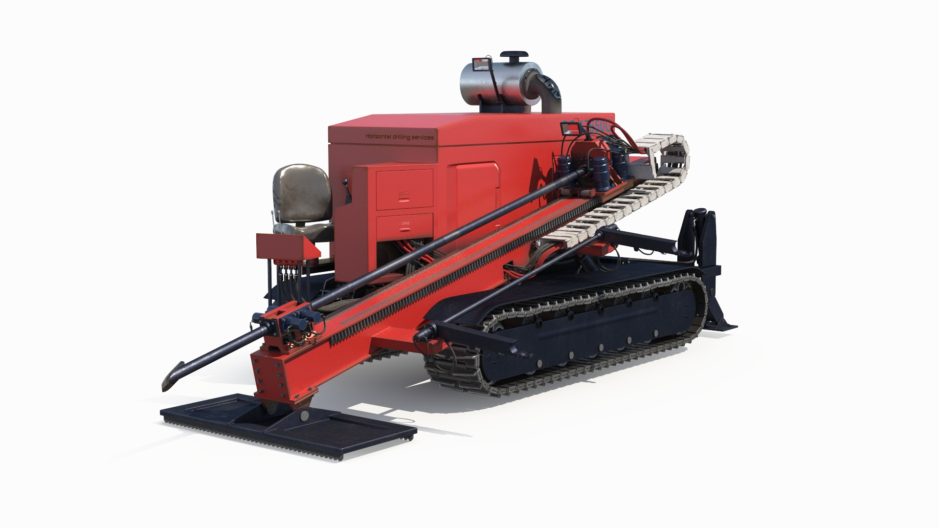 Horizontal Drilling Rig Red Rigged 3D Model - TurboSquid 2302408