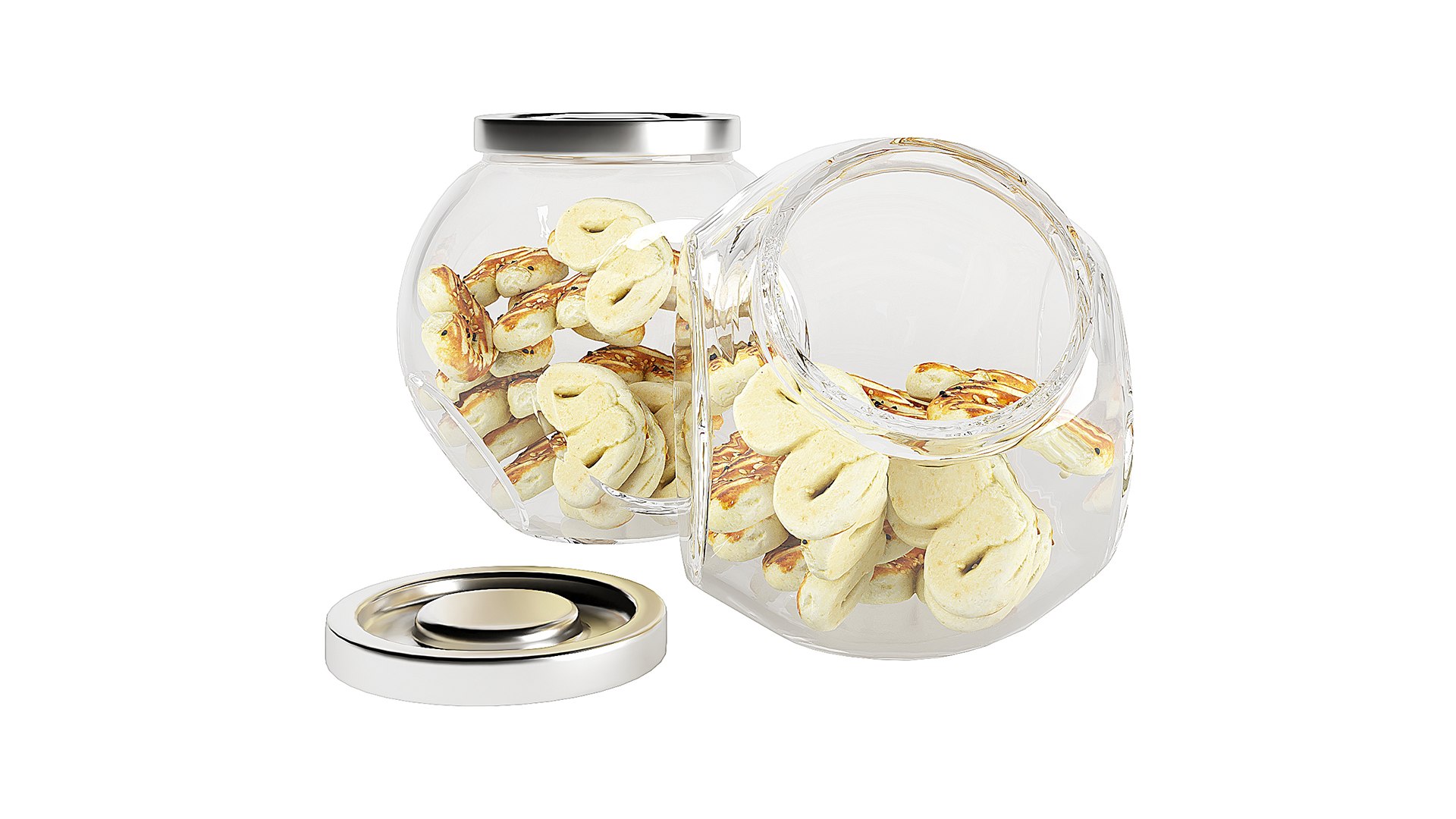 3D Chocolate Chip Cookies In A Glass Jar 12 - TurboSquid 1981645