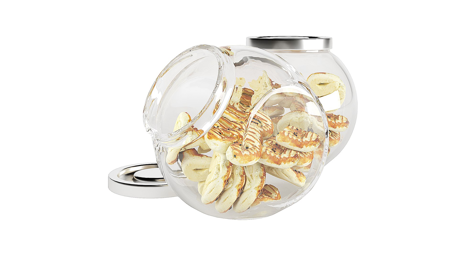 3d Chocolate Chip Cookies In A Glass Jar 12 Turbosquid 1981645