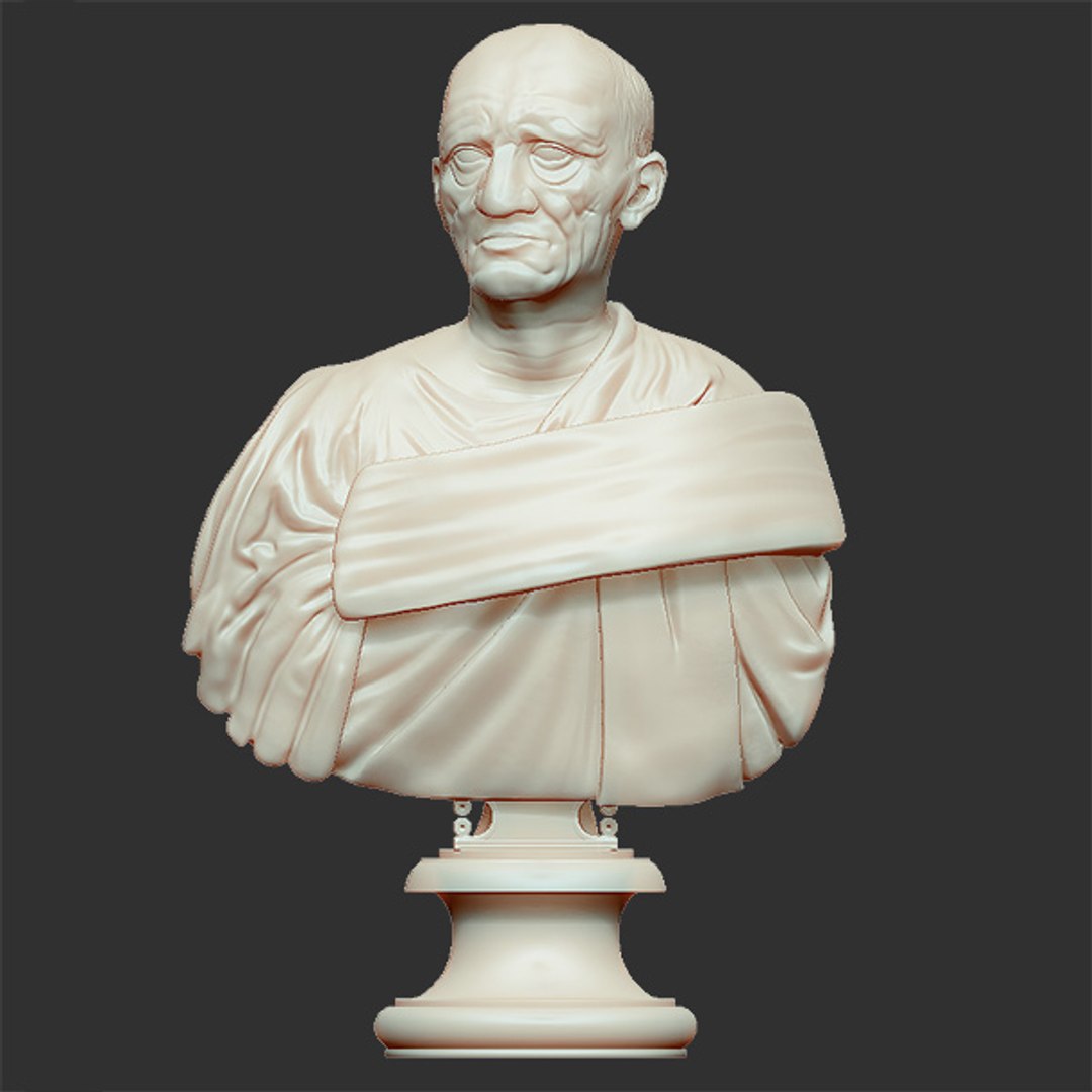 printable marcus porcius cato 3d obj