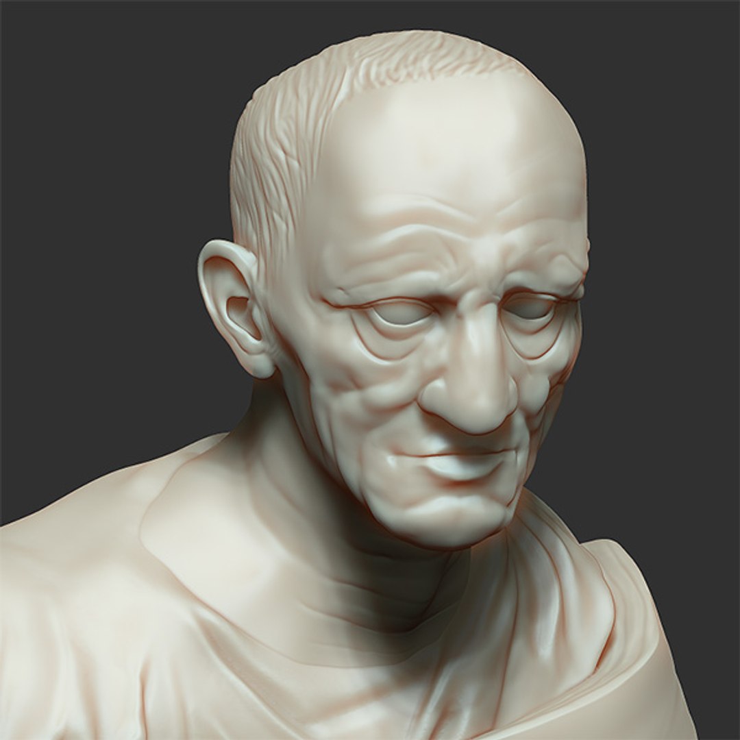printable marcus porcius cato 3d obj