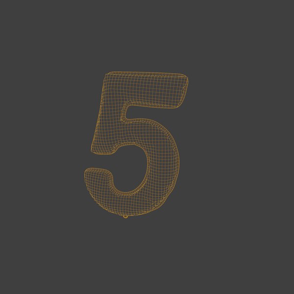 NUMBER 5 BALLOON model - TurboSquid 1809474