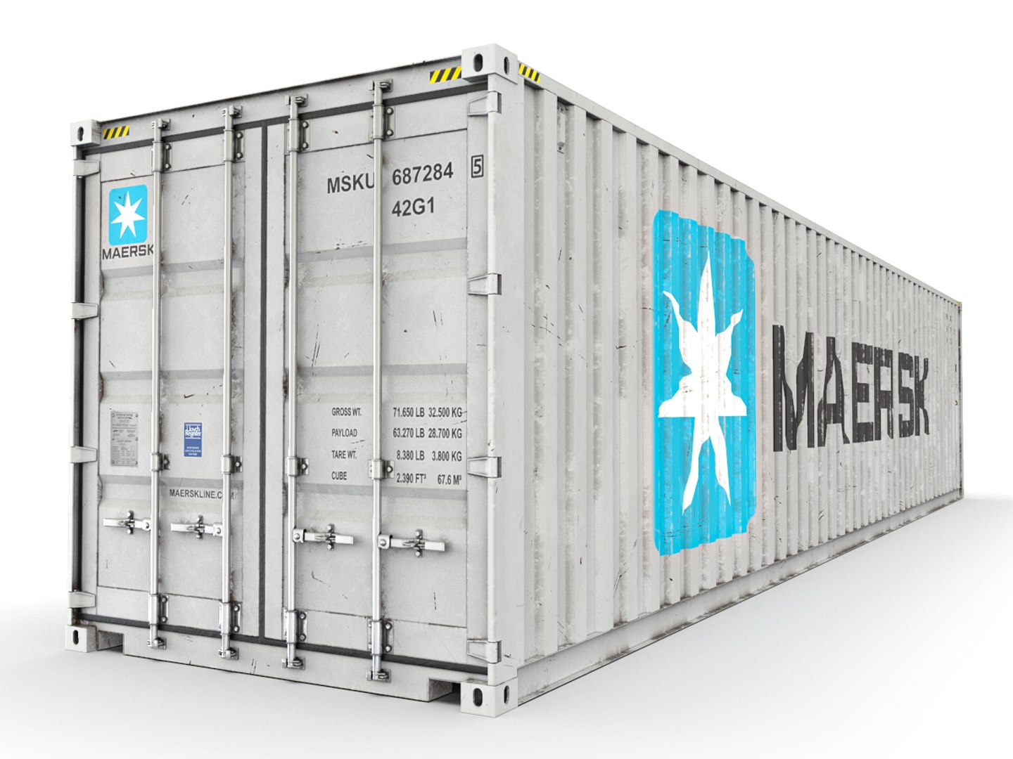Shipping container maersk 20 3D - TurboSquid 1645535