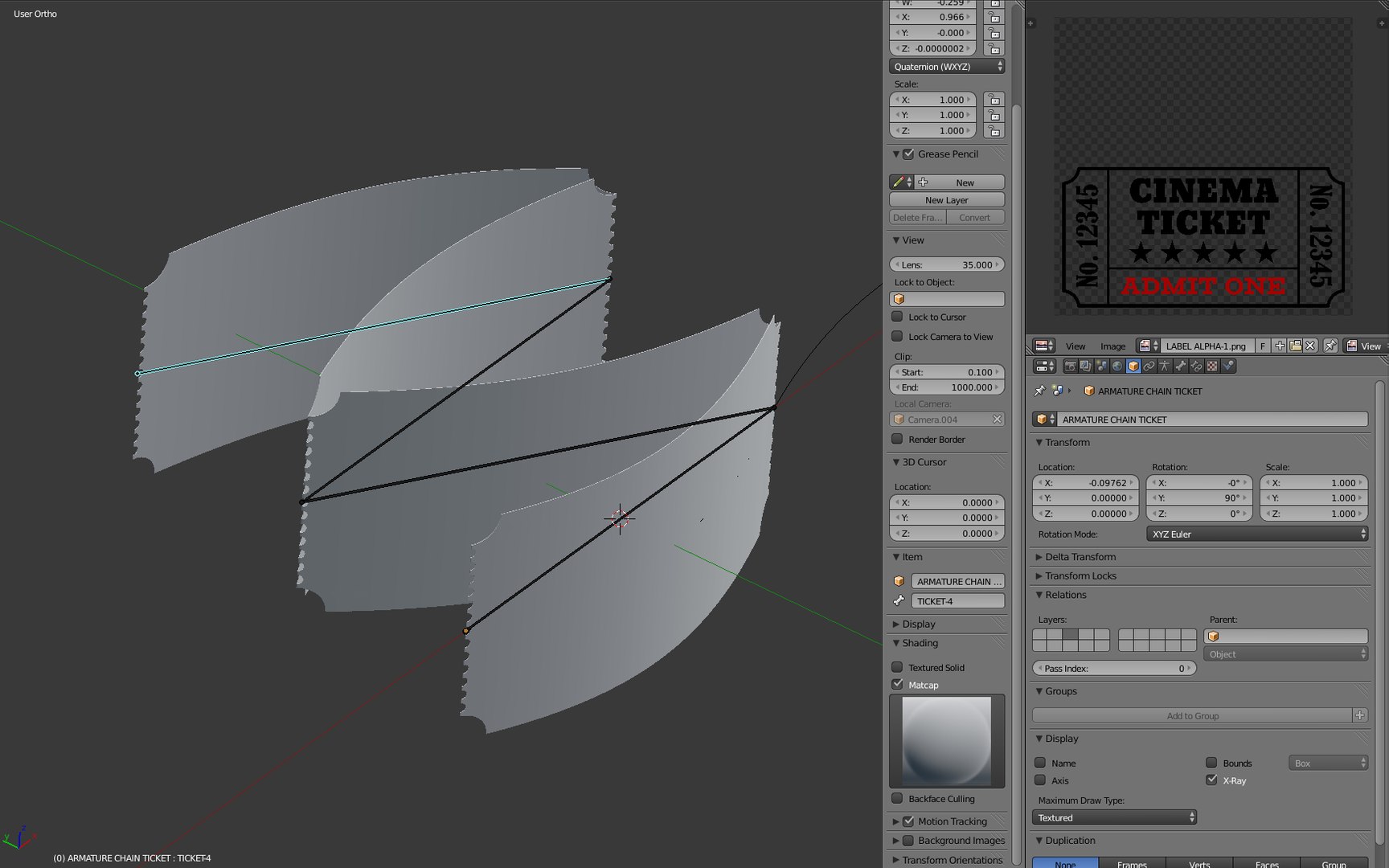 Ticket Paper Model - TurboSquid 1585819