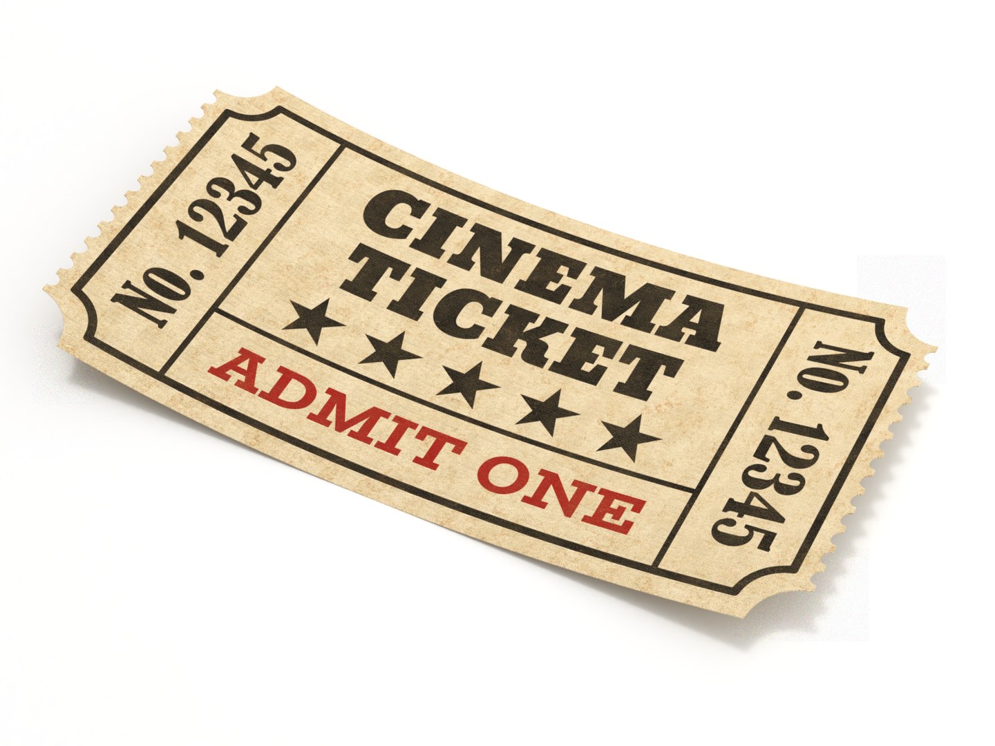 Ticket Paper Model - TurboSquid 1585819