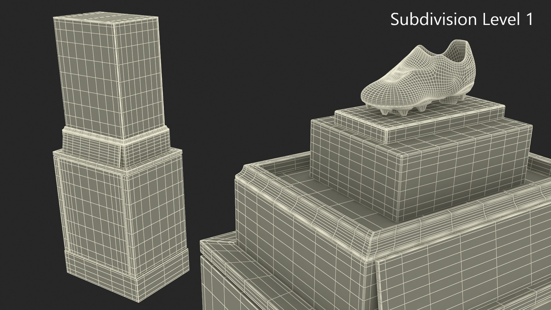 3D Silver Cleat Trophy On Plinth With Info Plaque - TurboSquid 2411196