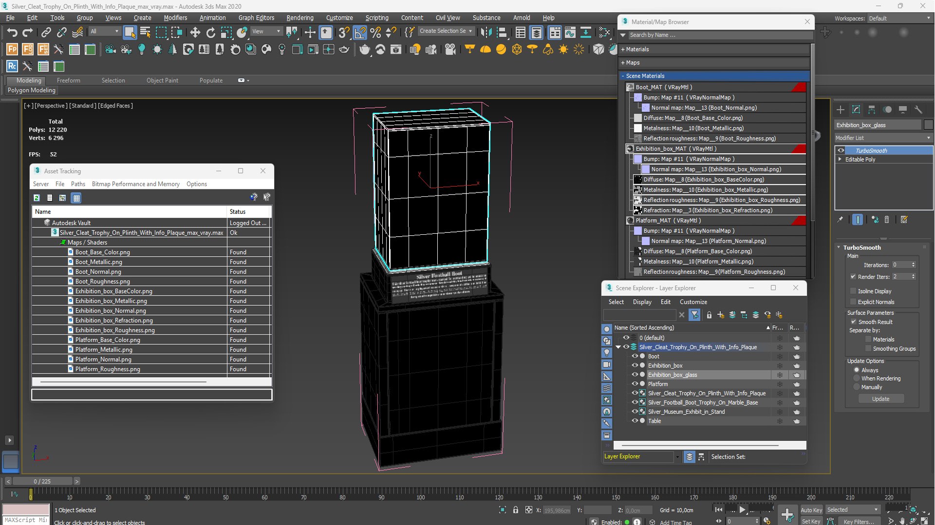 3D Silver Cleat Trophy On Plinth With Info Plaque - TurboSquid 2411196