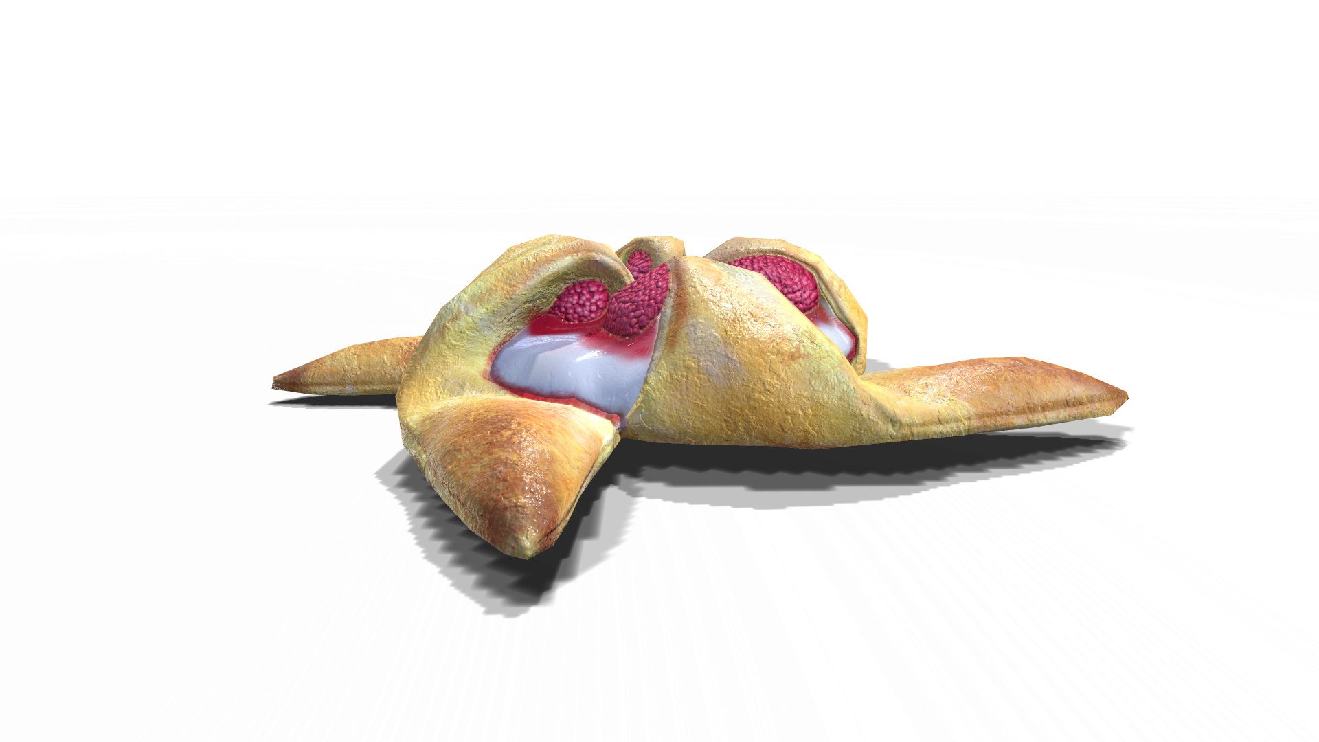 3D Model Raspberry Pastry - TurboSquid 2033382