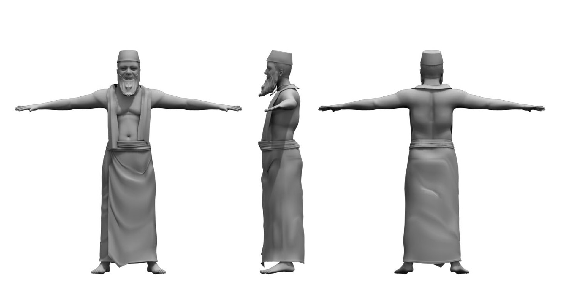 Muslim Old Man 3D Model - TurboSquid 1535713