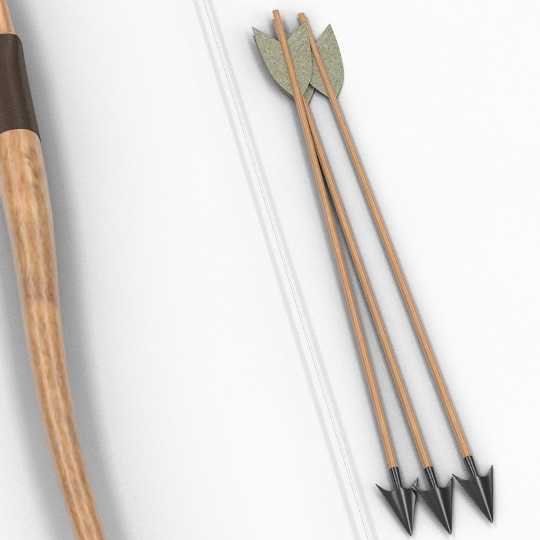 arrows longbow bow long obj