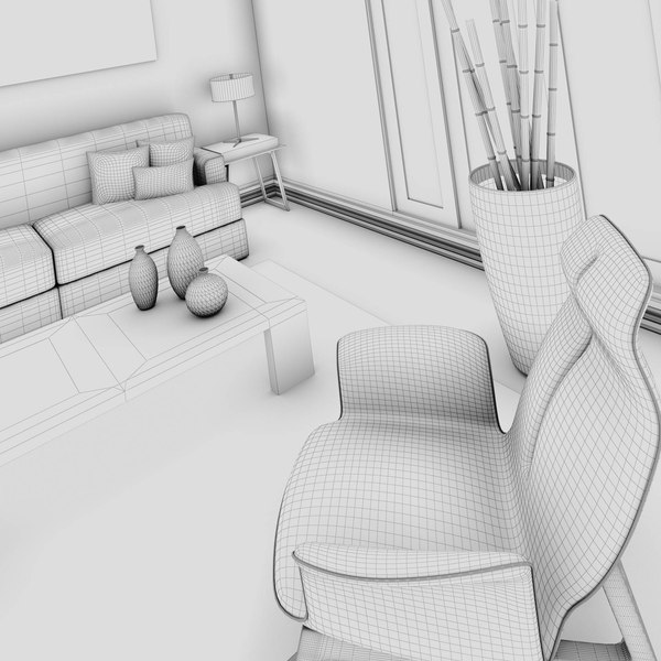 3d def classic living room