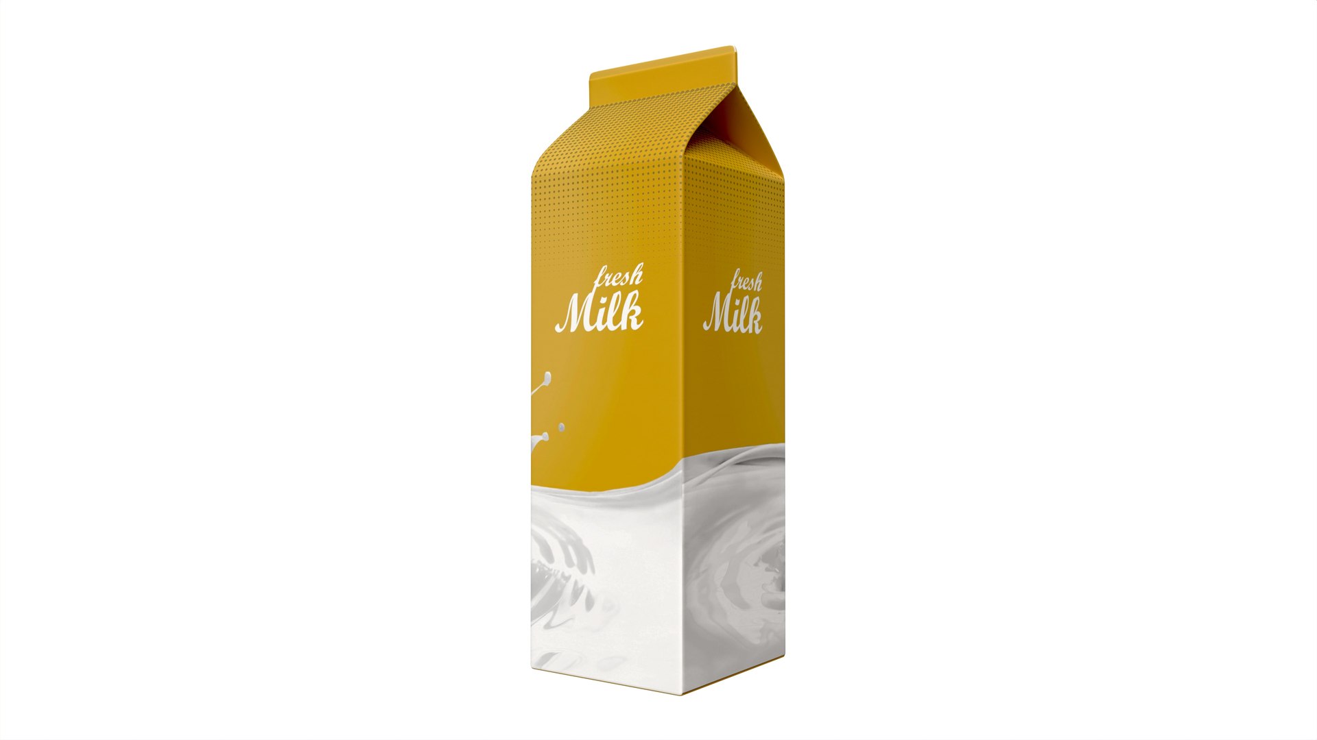 3D Milk Packaging Box With Cap 1000 Ml Mockup Model - TurboSquid 2142466