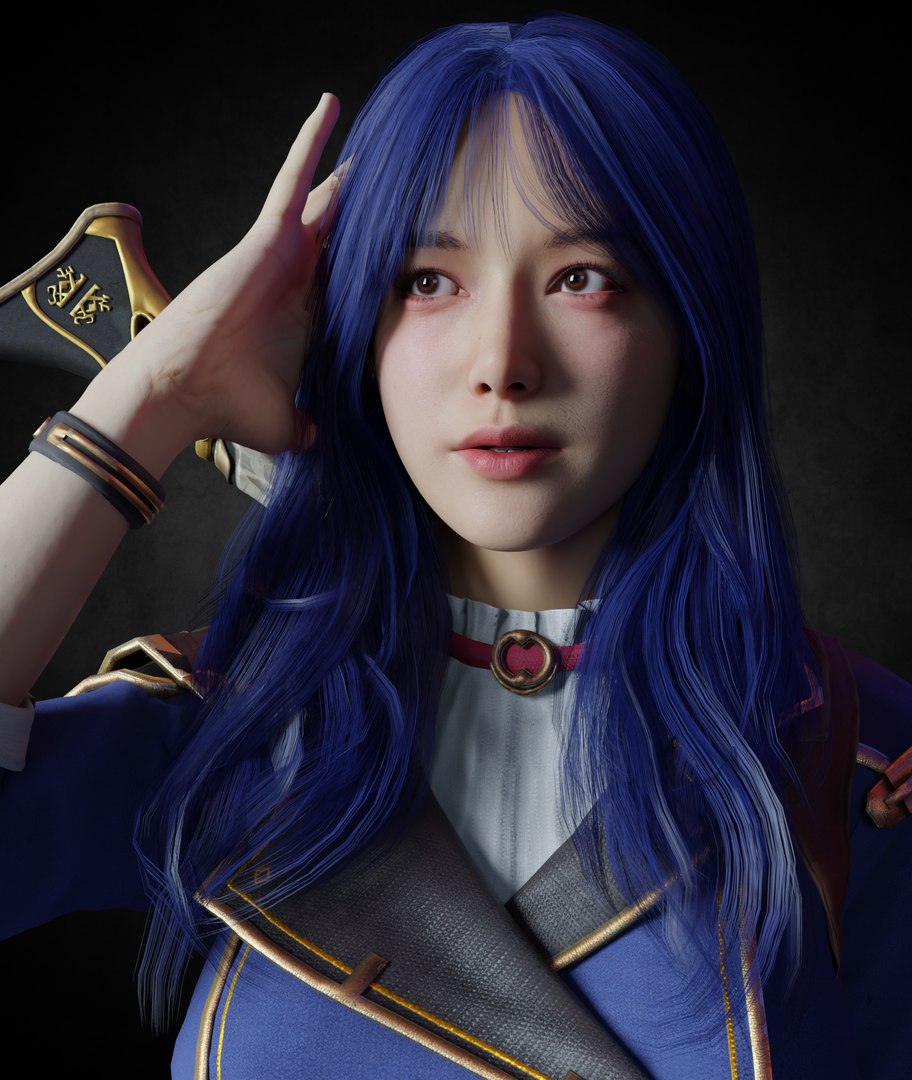 Caitlyn Arcane PBR 8k Highdetails Low-poly 3D Model - TurboSquid 2405984