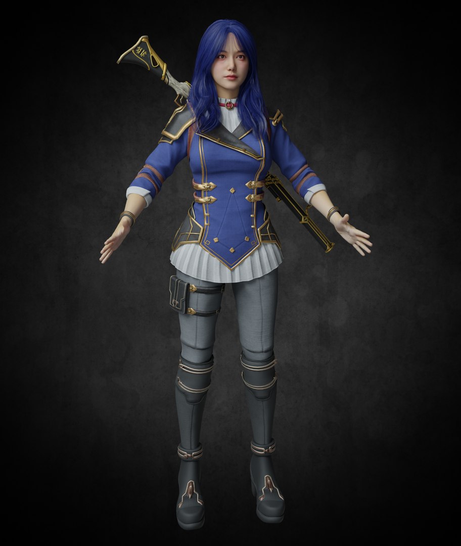 Caitlyn Arcane PBR 8k Highdetails Low-poly 3D Model - TurboSquid 2405984