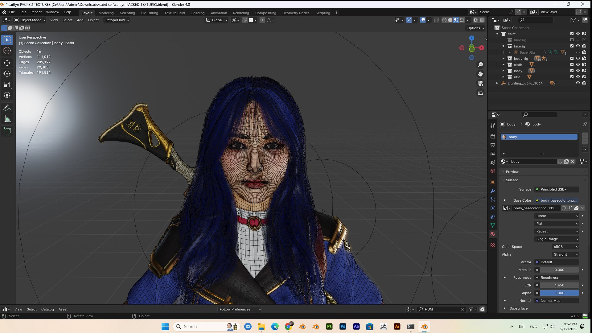 Caitlyn Arcane PBR 8k Highdetails Low-poly 3D Model - TurboSquid 2405984