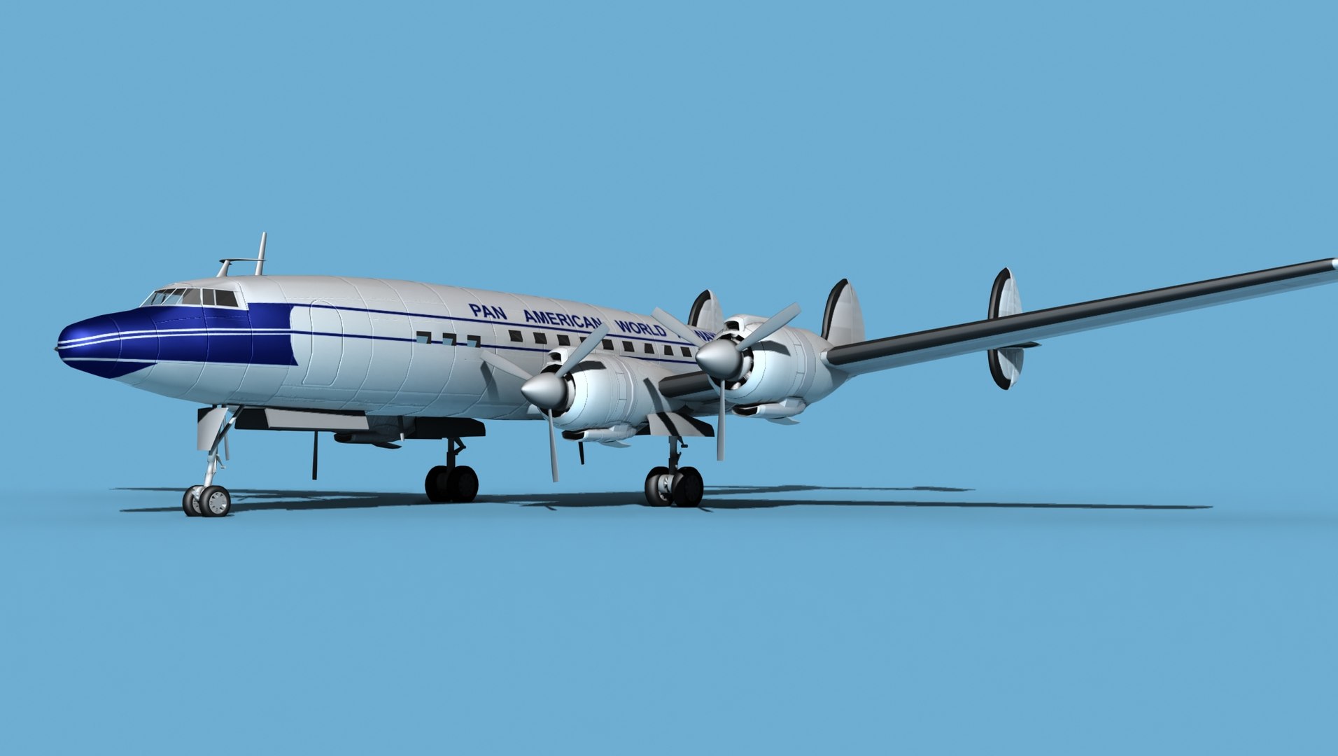 Lockheed L1649 Star Liner Pan Am 1 model - TurboSquid 1921232