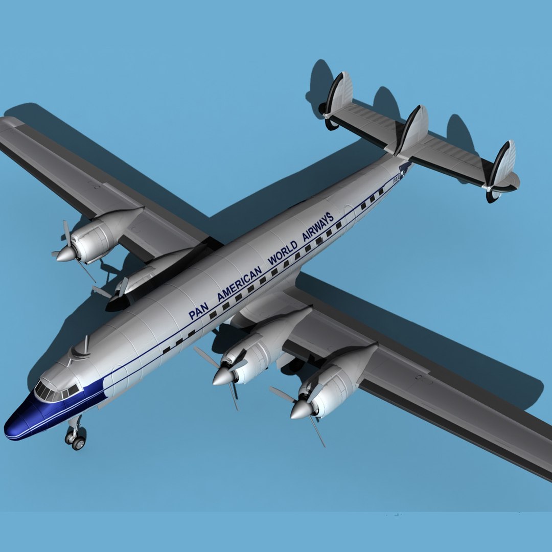 Lockheed L1649 Star Liner Pan Am 1 model - TurboSquid 1921232