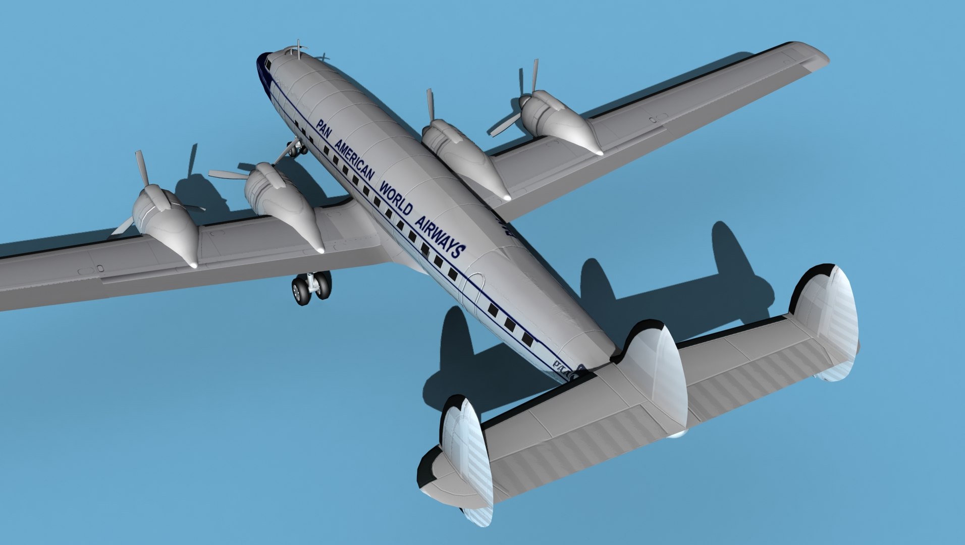 Lockheed L1649 Star Liner Pan Am 1 model - TurboSquid 1921232