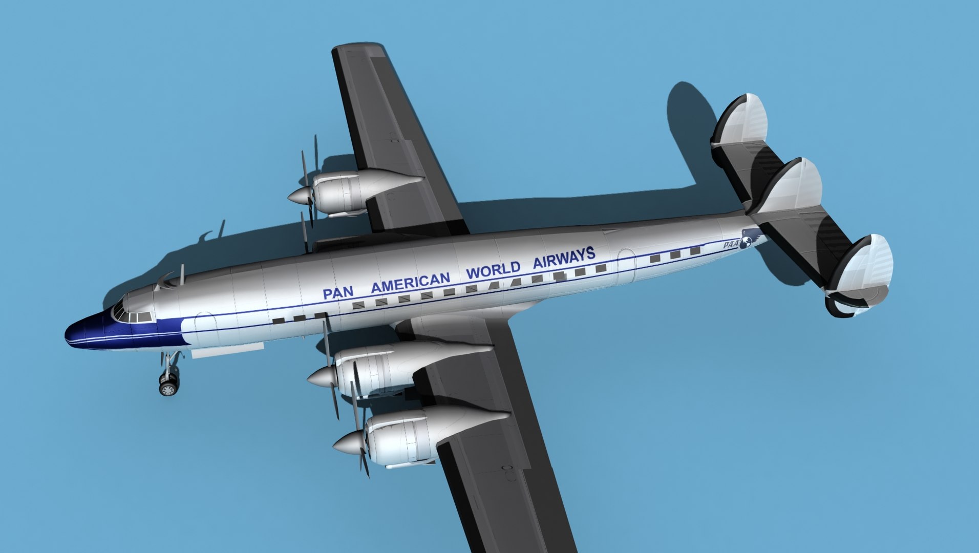 Lockheed L1649 Star Liner Pan Am 1 model - TurboSquid 1921232
