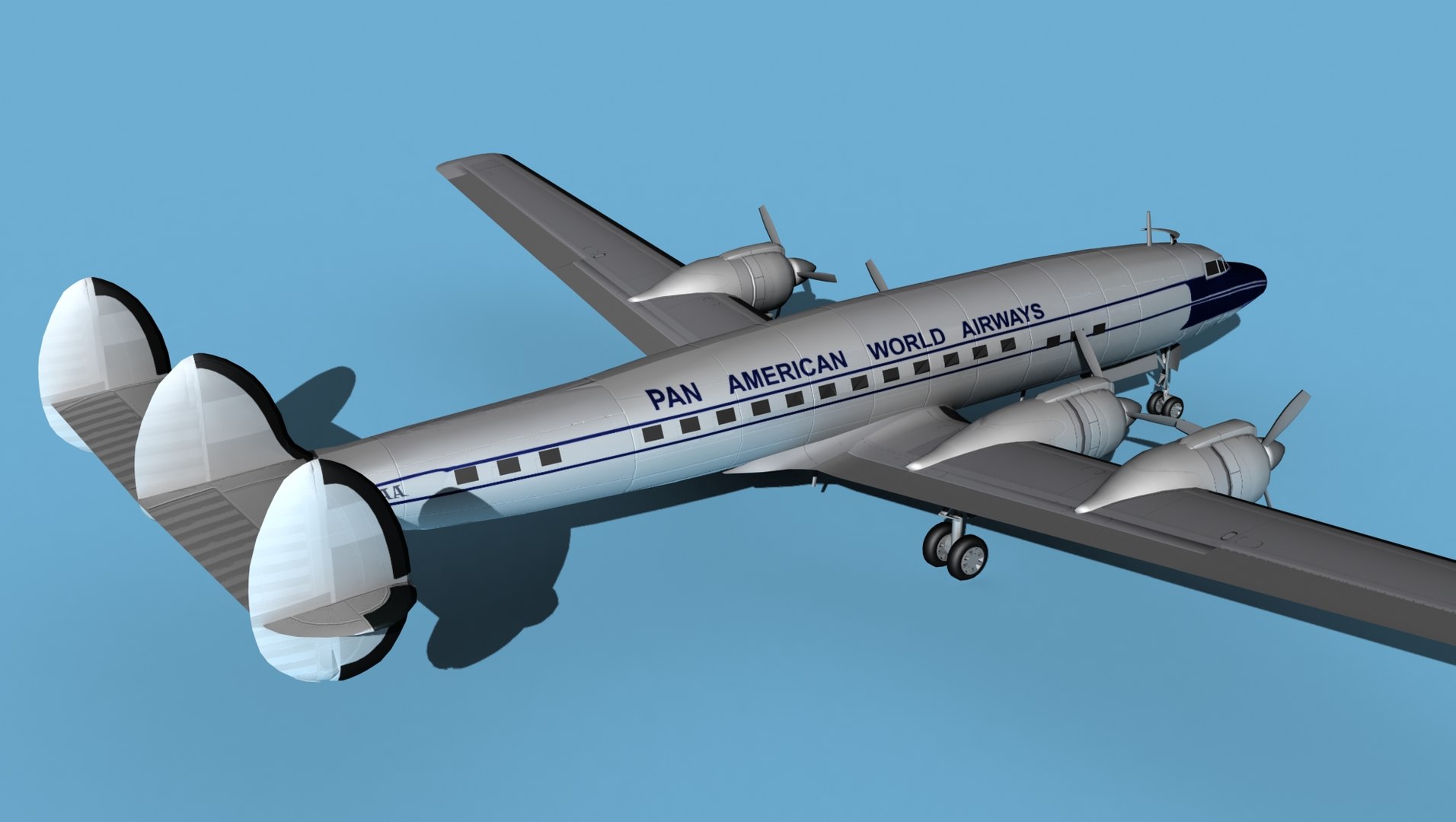 Lockheed L1649 Star Liner Pan Am 1 model - TurboSquid 1921232