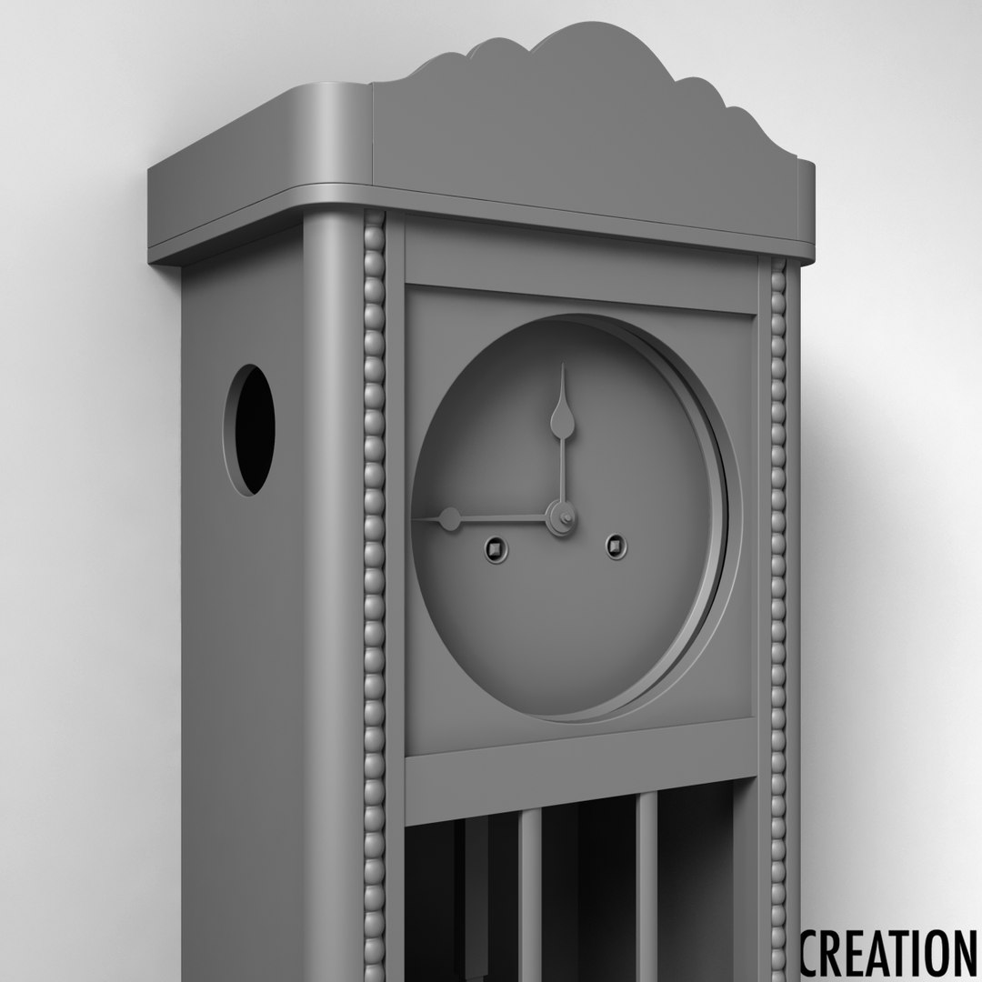3d Model Of Vintage Wall Clock