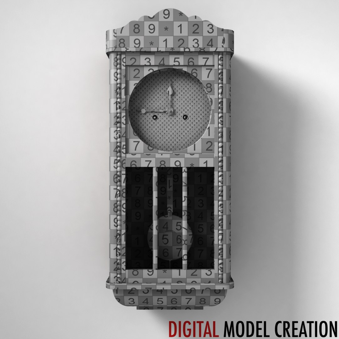 3d Model Of Vintage Wall Clock