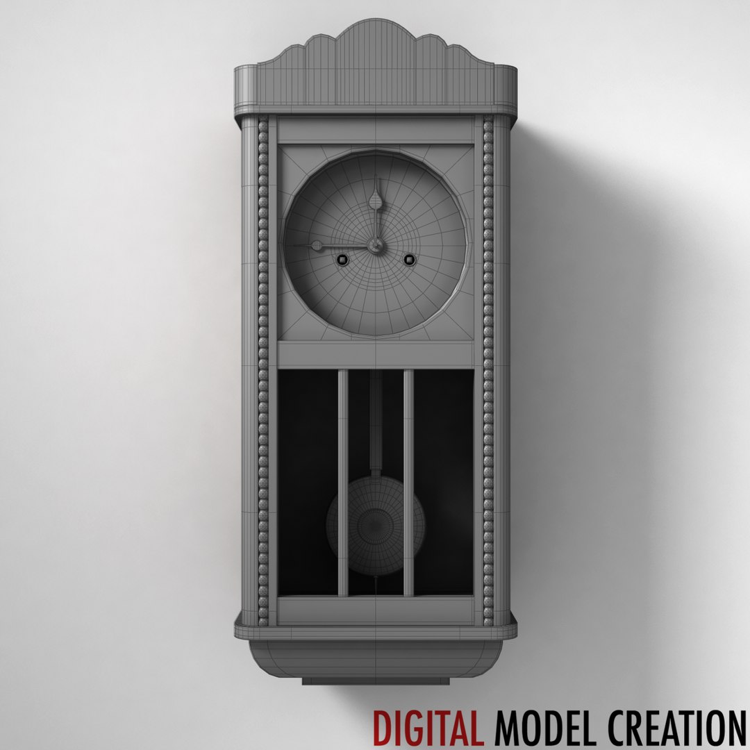 3d Model Of Vintage Wall Clock