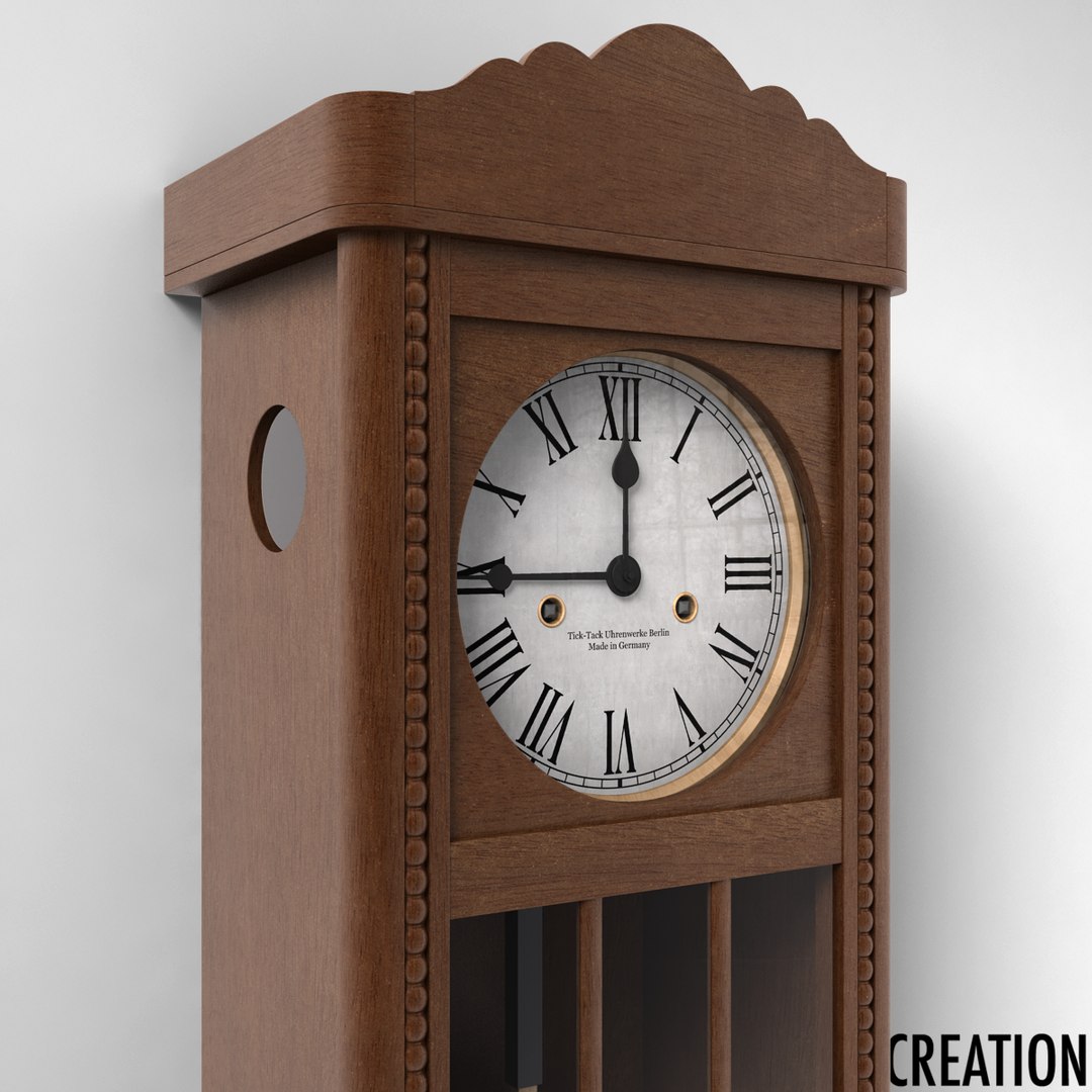 3d Model Of Vintage Wall Clock