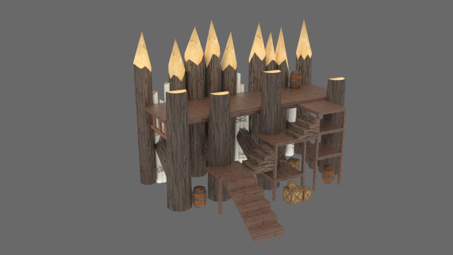 3D Model Fortress - TurboSquid 1335530