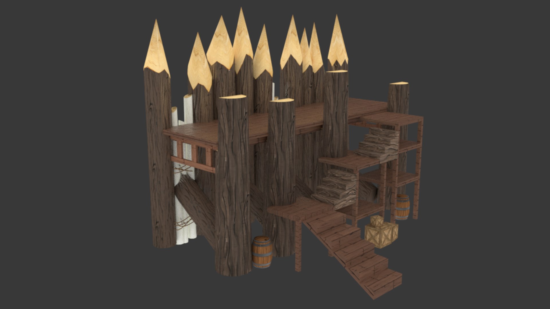 3D Model Fortress - TurboSquid 1335530