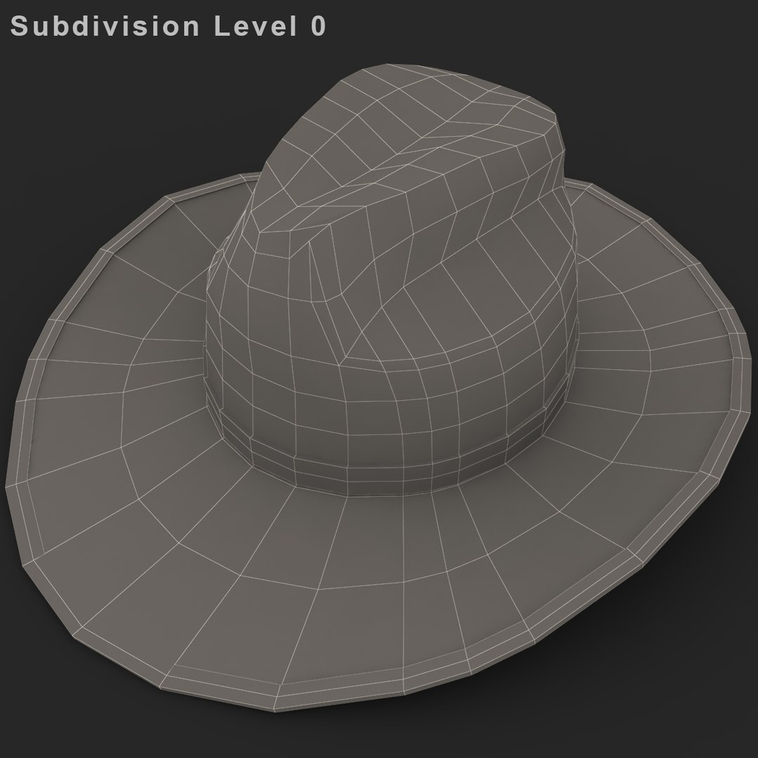 Realistic Straw Hat 3d Model