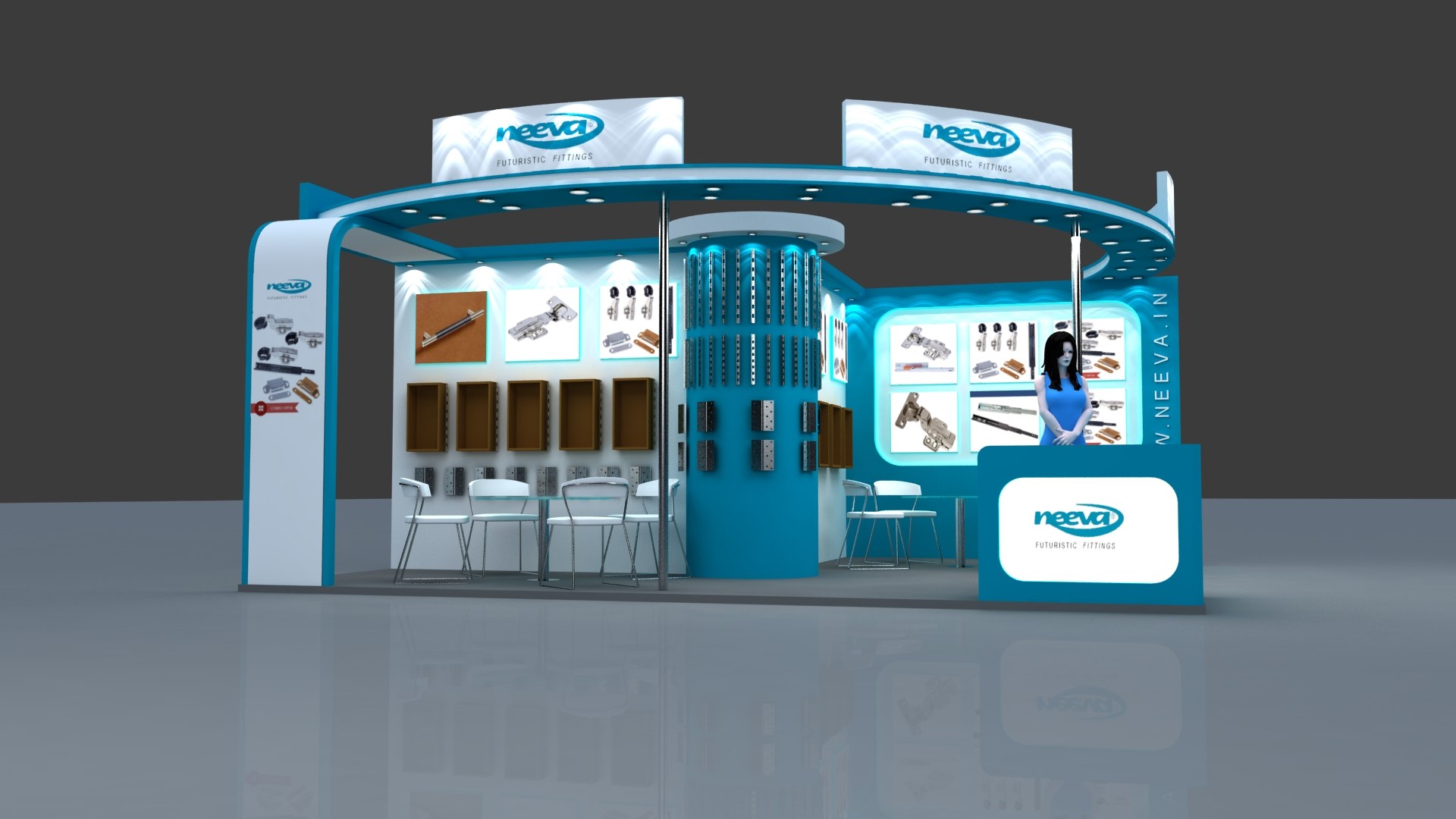 3D 3 Side Open Stand - TurboSquid 1989841