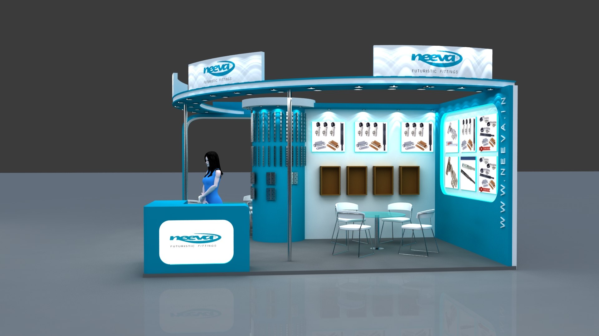 3D 3 Side Open Stand - TurboSquid 1989841