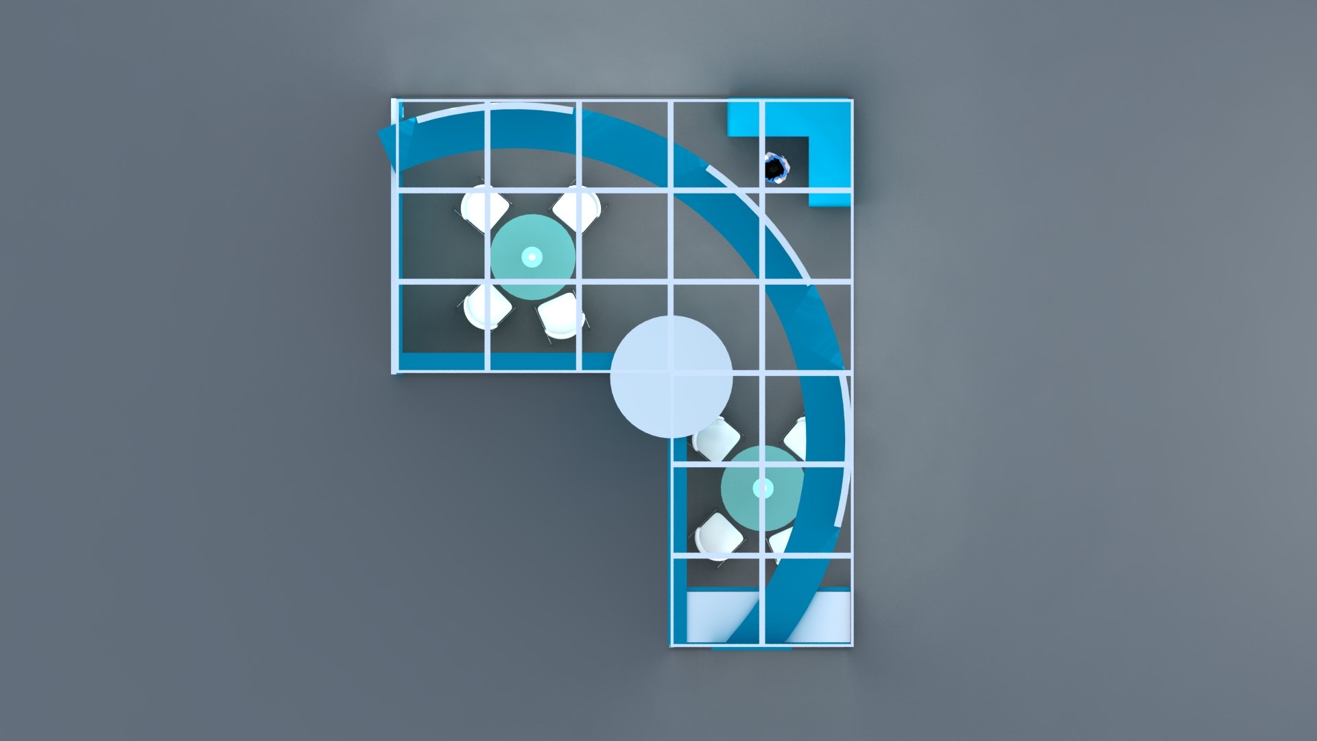 3D 3 Side Open Stand - TurboSquid 1989841