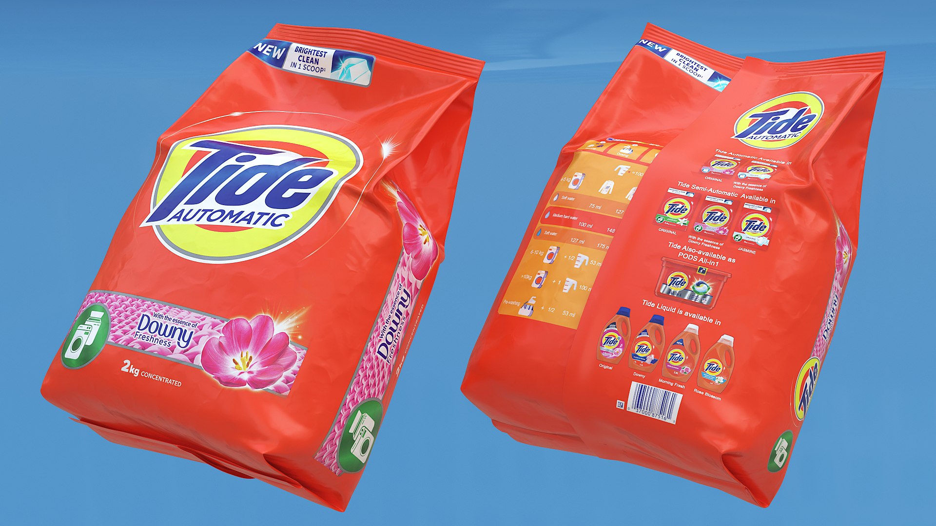 Tide Automatic Detergent 2kg Packaging 3D - TurboSquid 2409843