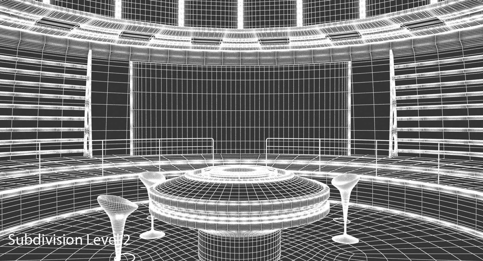 Futuristic control room 3D model - TurboSquid 1192001