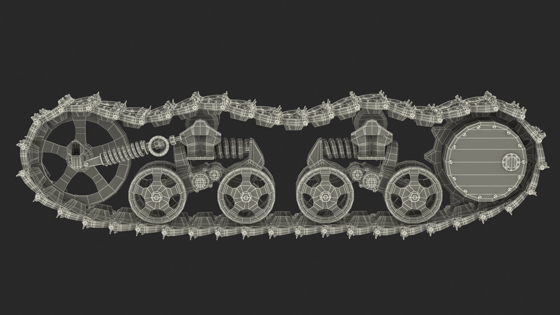 3D Old Caterpillar Track Rigged - TurboSquid 1575170
