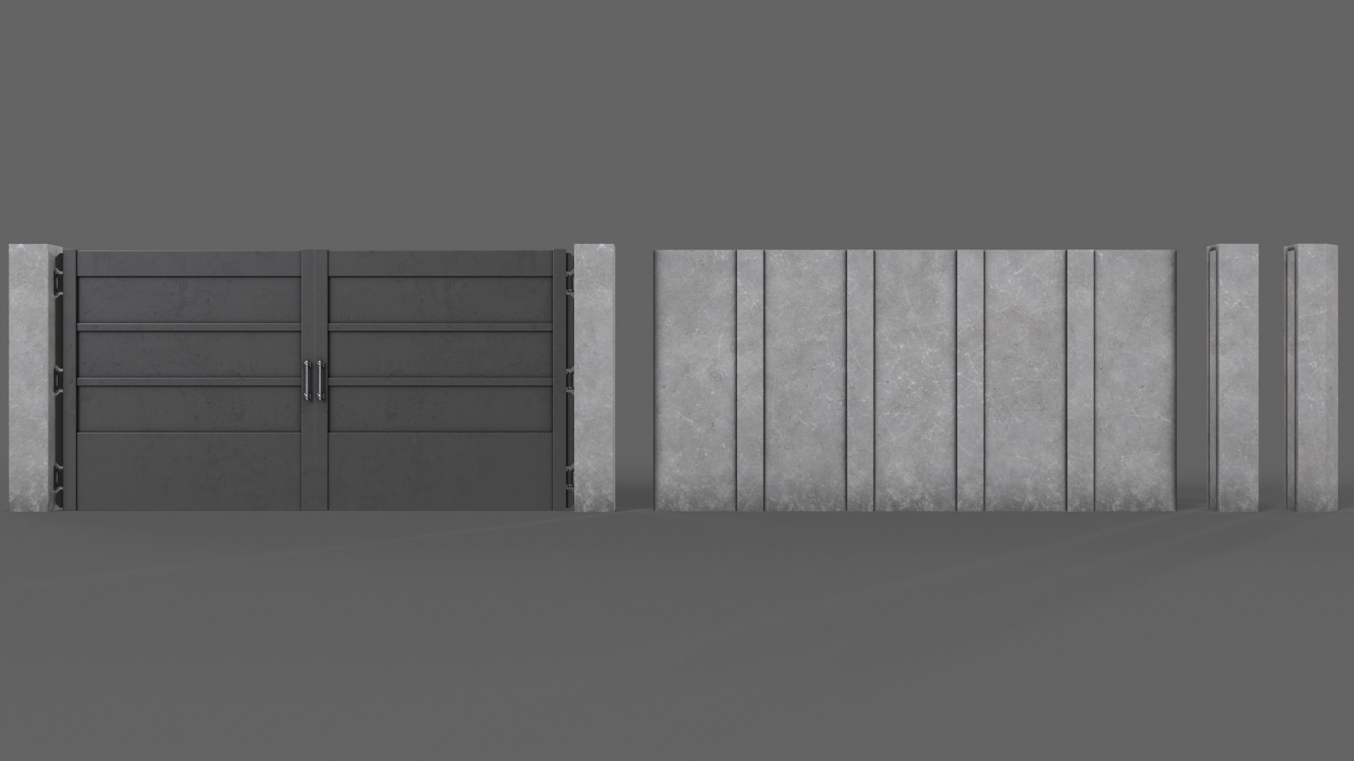 3D PBR Gate And Wall 2 - TurboSquid 2320679