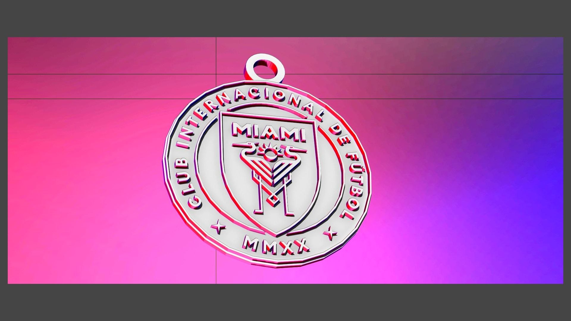 3D Inter Miami CF Logo Keychan Printable And Renderable - TurboSquid ...