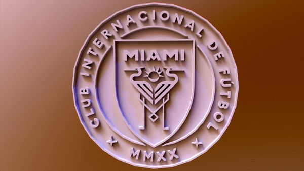 modelo 3d Keychan del logo del Inter Miami CF imprimible y renderizable ...