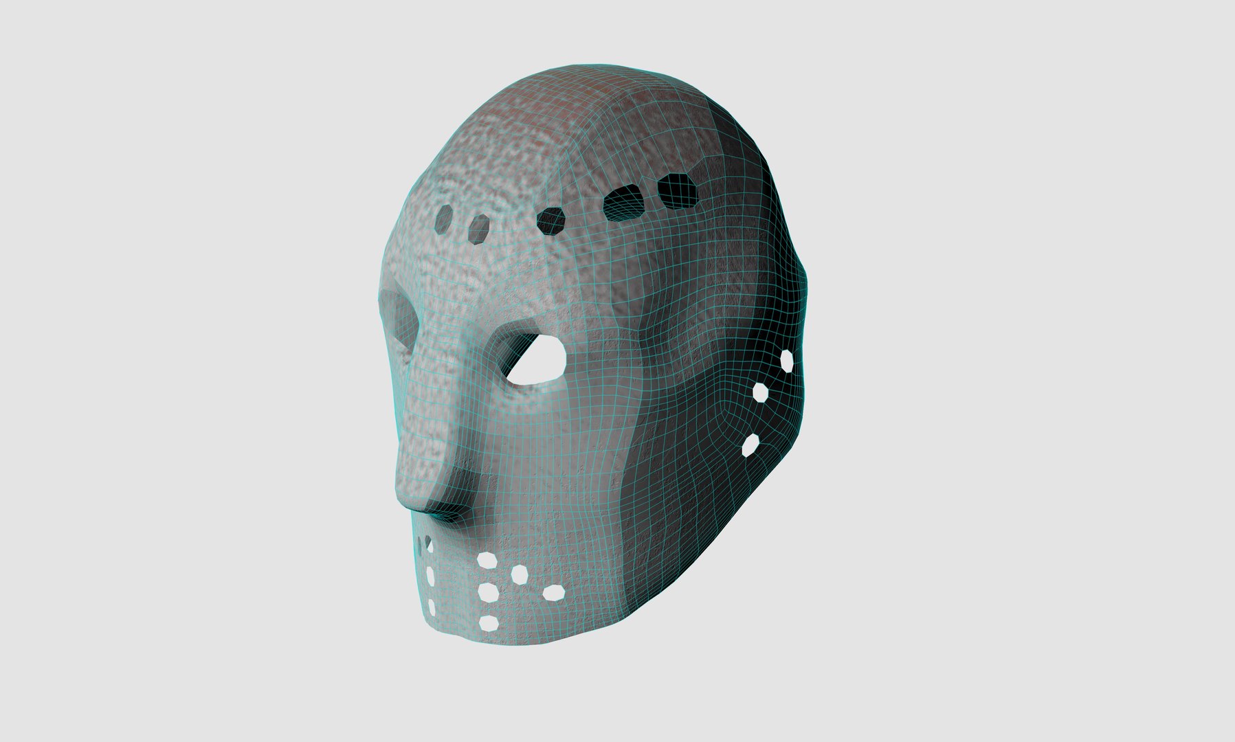 3D Model Low-poly Rock Style Hockey Goalie Mask - TurboSquid 2241369